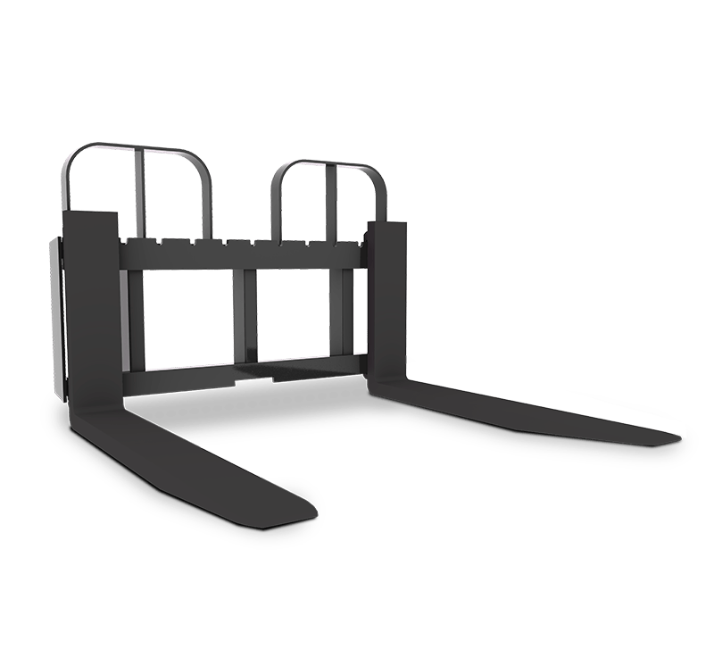 Pallet Forks, Skid Steer, (Rail Type) 48" x 7500 LBS - GLC Equipment
